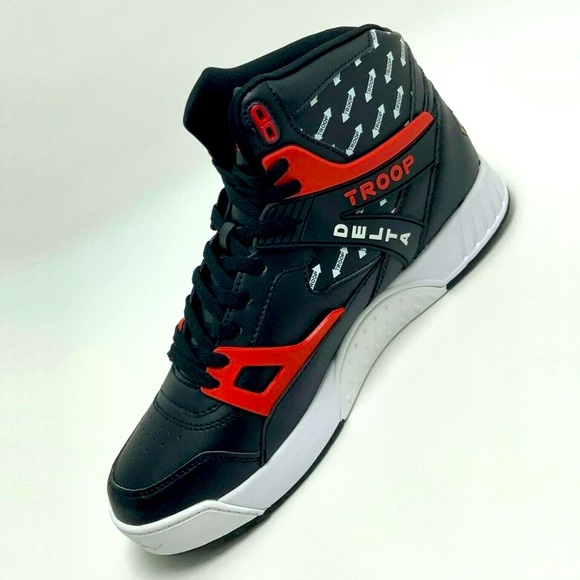 TROOP | Shoes | Mens Troop Delta Black White Red Hightop Sneakers Nwt ...